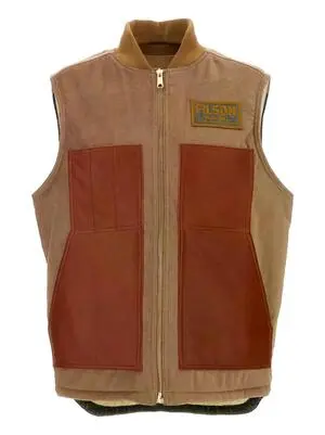 Junya Watanabe Logo-patch Gilet - Brown