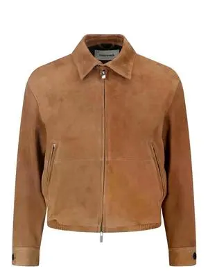 TONYWACK Suede Zip-up Jacket - Brown