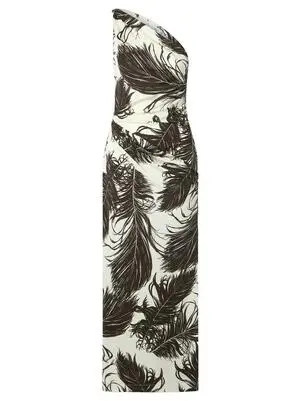 Oscar De La Renta Milano Printed Jersey Gown - Brown
