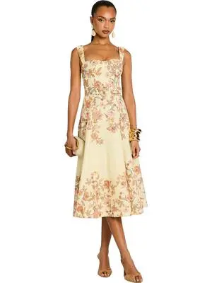 Hemant & Nandita Riah Midi Dress - Ivory