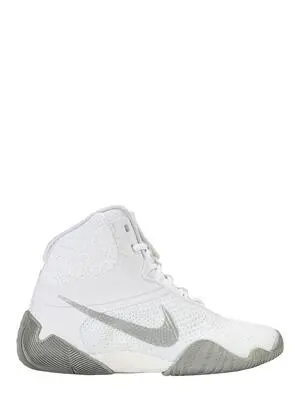 Nike Lace Up Athletic Sneakers - White/metalic Silver