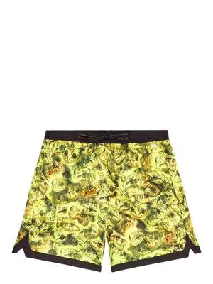 DIESEL® Logo-detail Swim Shorts - Yellow