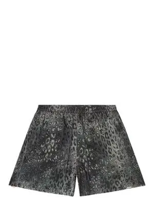 DIESEL® Animal-print Drawstring Swim Shorts - Grey