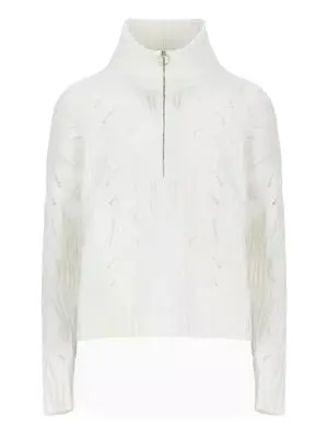 D.exterior Half-zip Sweater - White