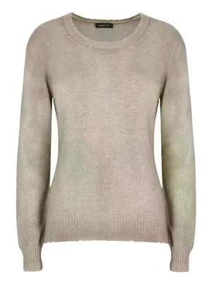 Avant Toi Round-neck Ribbed Sweater - Neutrals