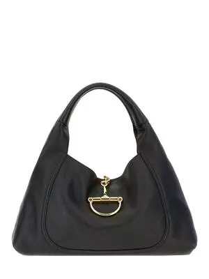 Gucci Large Softbit Leather Shoulder Bag - Black