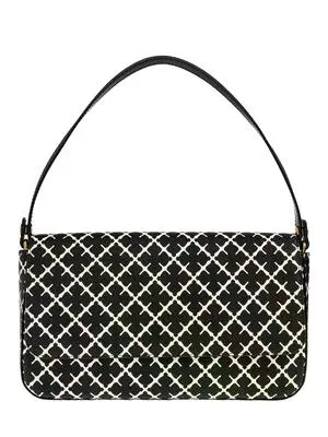 BY MALENE BIRGER Small Tallie Geometric-print Shoulder Bag - Black