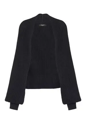 Balmain Ribbed Cardigan - Black