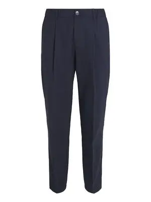 Herno Stretch Virgin Wool Trousers - Navy