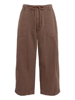 CHERRY LOS ANGELES Cotton Herringbone Parachute Trousers - Brown