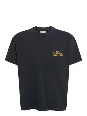 CHERRY LOS ANGELES Cotton Five Star Print T-shirt - Black