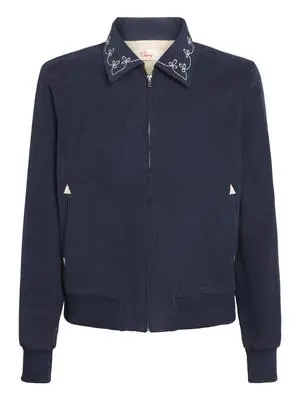 CHERRY LOS ANGELES Cotton Corduroy Charro Jacket - Navy