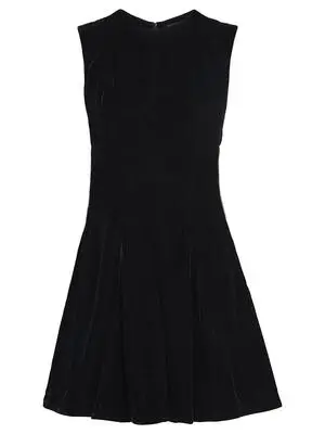 Maje Velvet Cut-out Mini Dress - Black