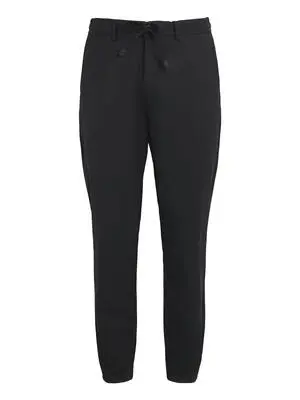 Canali Stretch Wool Travel Tailored Trousers - Black