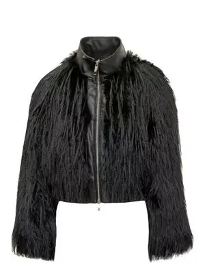 BOSS Furry Detailed Jacket - Black