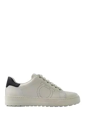 FERRAGAMO Perforated Heel Sneakers - White