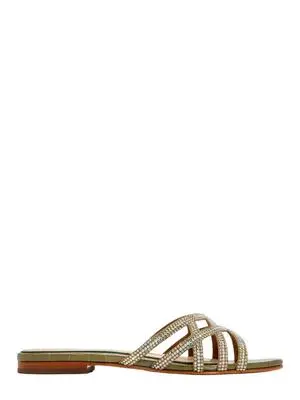 NICOLI Zuri Embellished-strap Sandals - Green