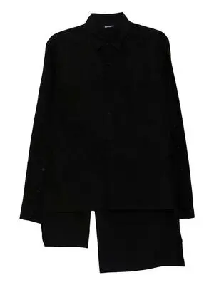 LIMI FEU Typewriter Back Slit Shirt - Black