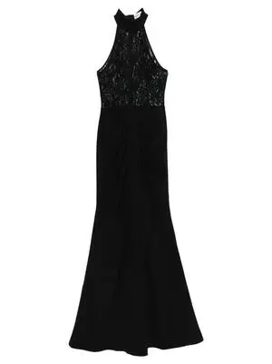 Rebecca Vallance Dixie Halterneck Gown - Black