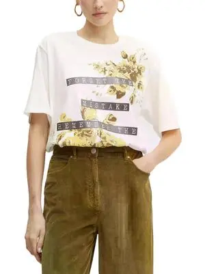 Pinko Floral-print T-shirt - White