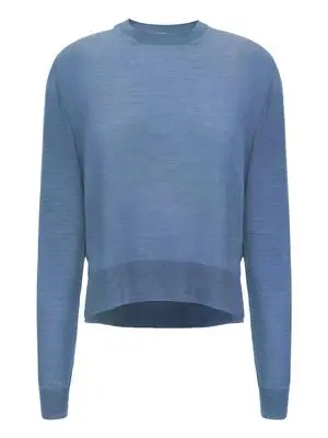 JIL SANDER Mélange-effect Knitted Top - Blue