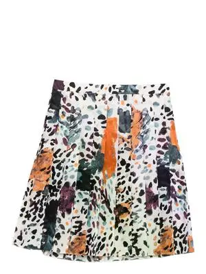 FENDI Pleated Printed Skirt