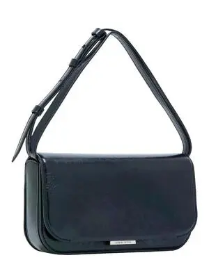 Giorgio Armani Small 10 Corso Como Patent-leather Shoulder Bag - Black