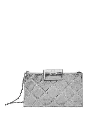 Tory Burch Mini Fleming Crossbody Bag - Silver
