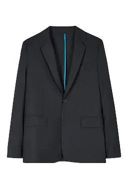 Paul Smith Navy Bi-stretch Wool Blazer - Blue