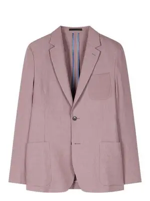 Paul Smith Dusty Mauve Linen Unlined Blazer - Purple