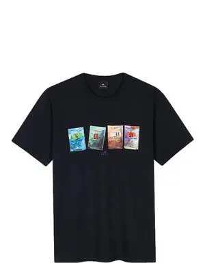 Paul Smith Navy 'seed Packet' Print T-shirt - Blue