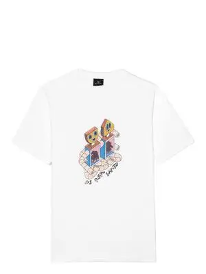 Paul Smith Organic Cotton 'robots' T-shirt - White