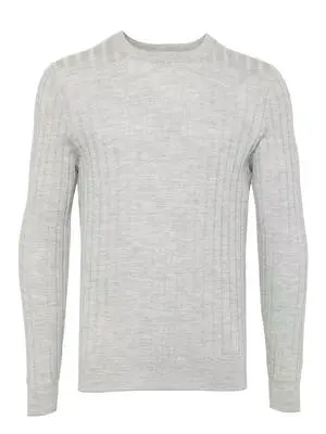 SVEVO Wool Crew Neck Top - Grey