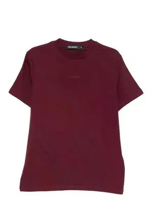 Karl Lagerfeld Logo-detail T-shirt - Red