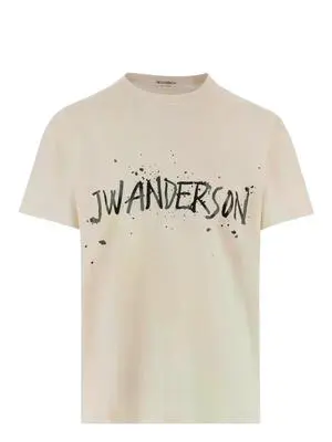 JW Anderson Logo-print T-shirt Neutrals