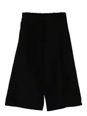 Yohji Yamamoto Double Satin Cropped Pants - Black