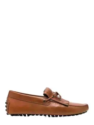 TOD'S Fringe Detail Loafers - Brown