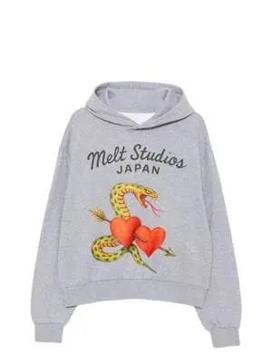 MELT Printed Slouchy Hoodie - Grey