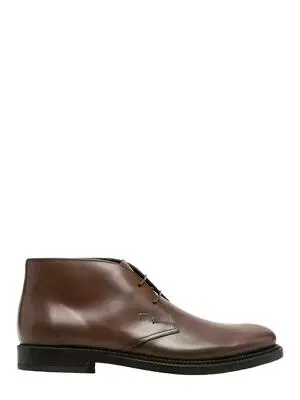 TOD'S Leather Desert Boots - Brown