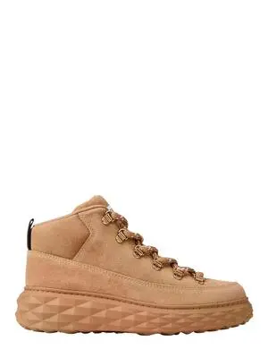 JIMMY CHOO Diamond Maxi Hike Suede High-top Sneakers - Brown