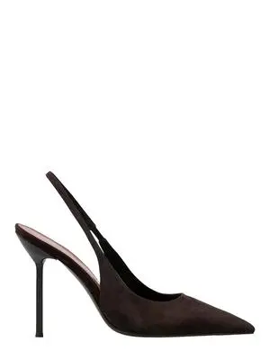 Paris Texas 105mm Slingback Pointed-toe Pumps - Brown