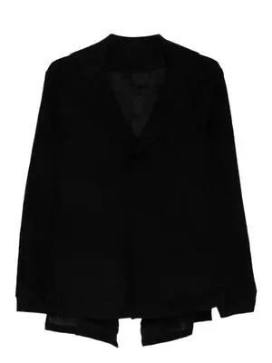 LIMI FEU Wool Gauze Layered Blazer - Black
