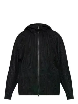 Issey Miyake Homme Plissé Issey Miyake Textured Hooded Jacket Black