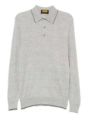 SVEVO Knitted Polo Shirt - Grey