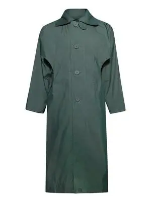 Issey Miyake Belted Coat With Button Detail - Green