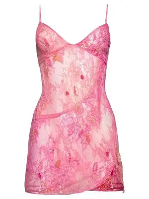 ROBERTA EINER Lace Embellished Dress - Pink