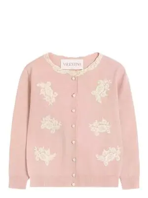 Valentino Garavani Embroidered Lace Cardigan - Pink