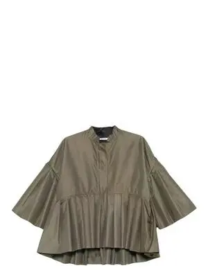 PARLOR Pleated Detail Jacket - Green