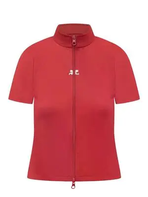 COURREGES Zipped Interlock Top - Red