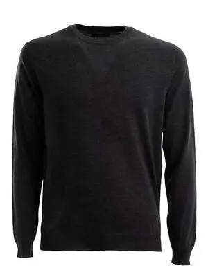 ZANONE Round-neck Long-sleeve Sweater - Grey